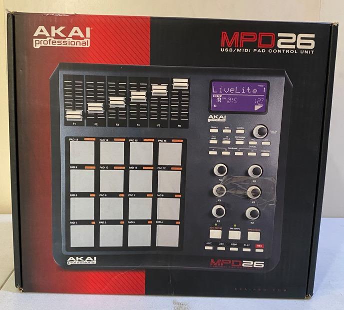 Akai Mpd26 Pad Midi Controller With Assignable Sliders Hobbies And Toys