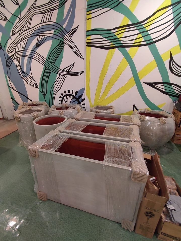 ALYSSA Glass Fiber Reinforced Concrete (GFRC) Planters Plant box Pots ...