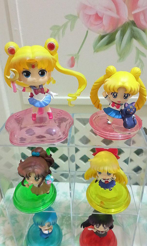 Authentic Sailor Moon mini figure figurines Bandai + FREE items ...