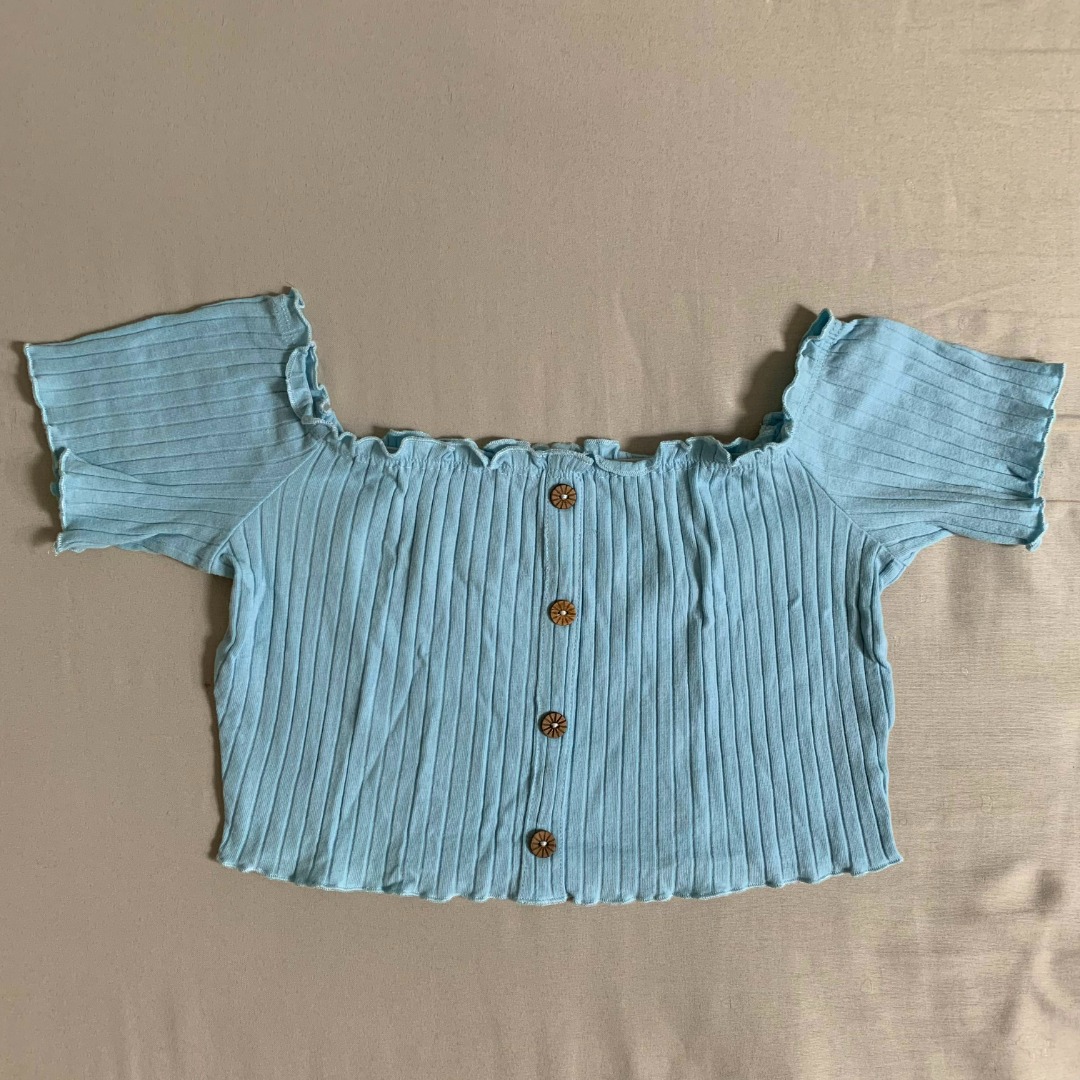 Baby Blue Top (Shein), Women's Fashion, Tops, Others Tops on Carousell