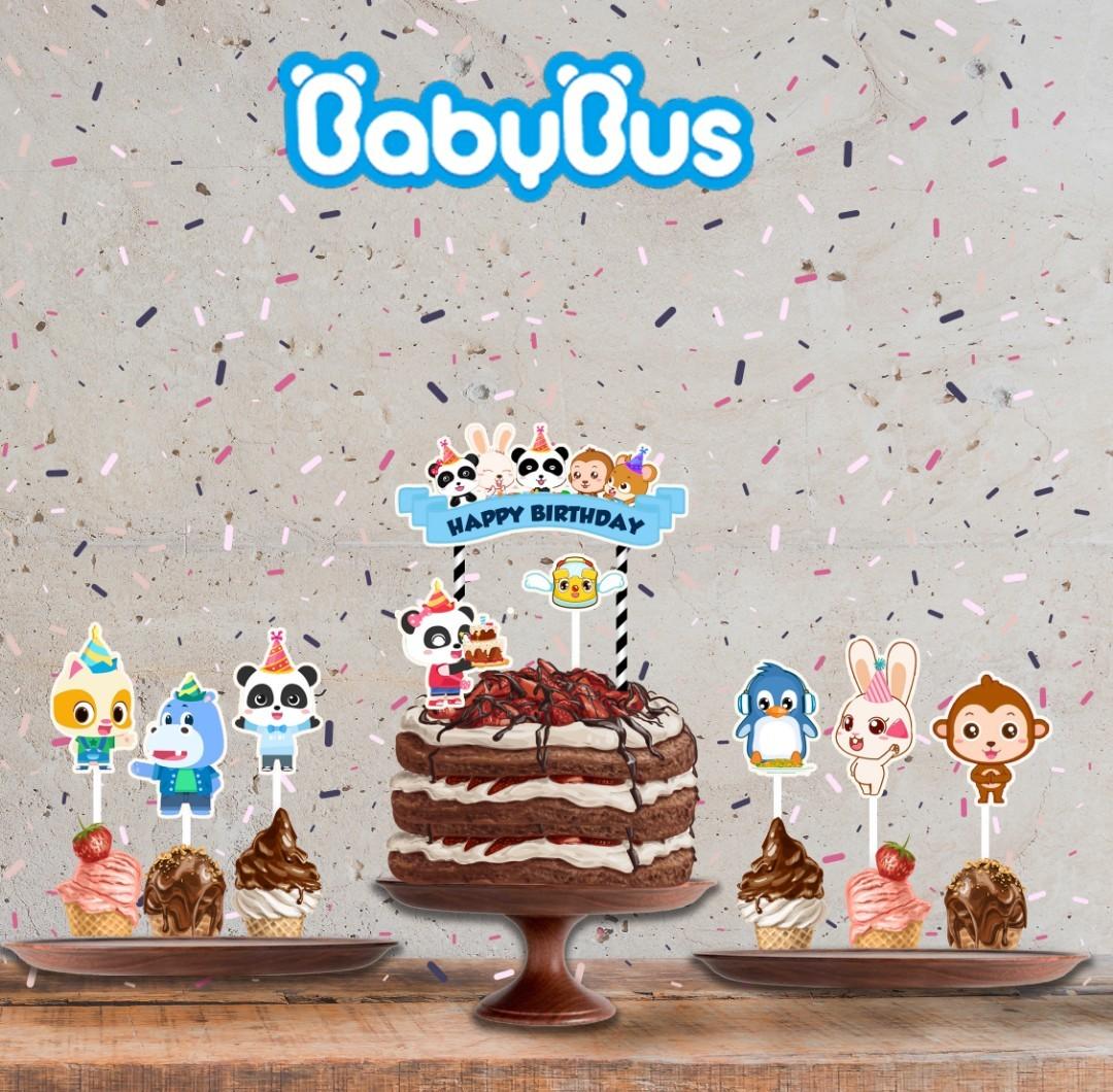 Baby Bus Cake topper, Babies & Kids, Babies & Kids Fashion on Carousell