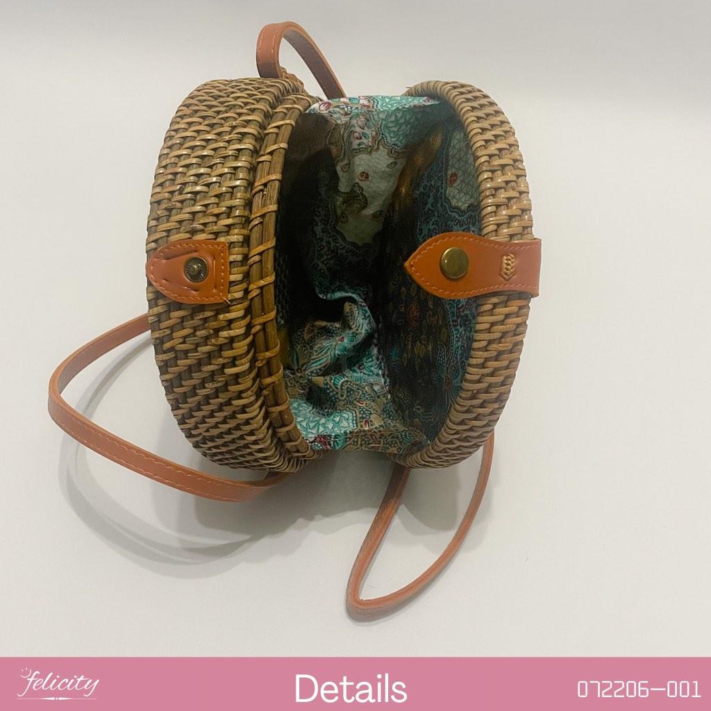 Bali Rattan Bag | Regular Round Design, Women's Fashion, Bags & Wallets ...