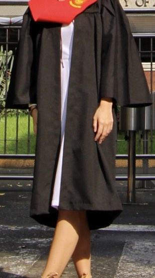 Black Graduation Toga, Women's Fashion, Coats, Jackets and Outerwear on ...