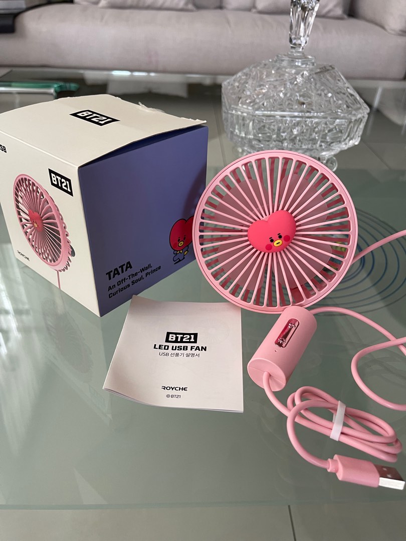 BT21 TATA LED USB FAN, Furniture & Home Living, Lighting & Fans, Fans ...