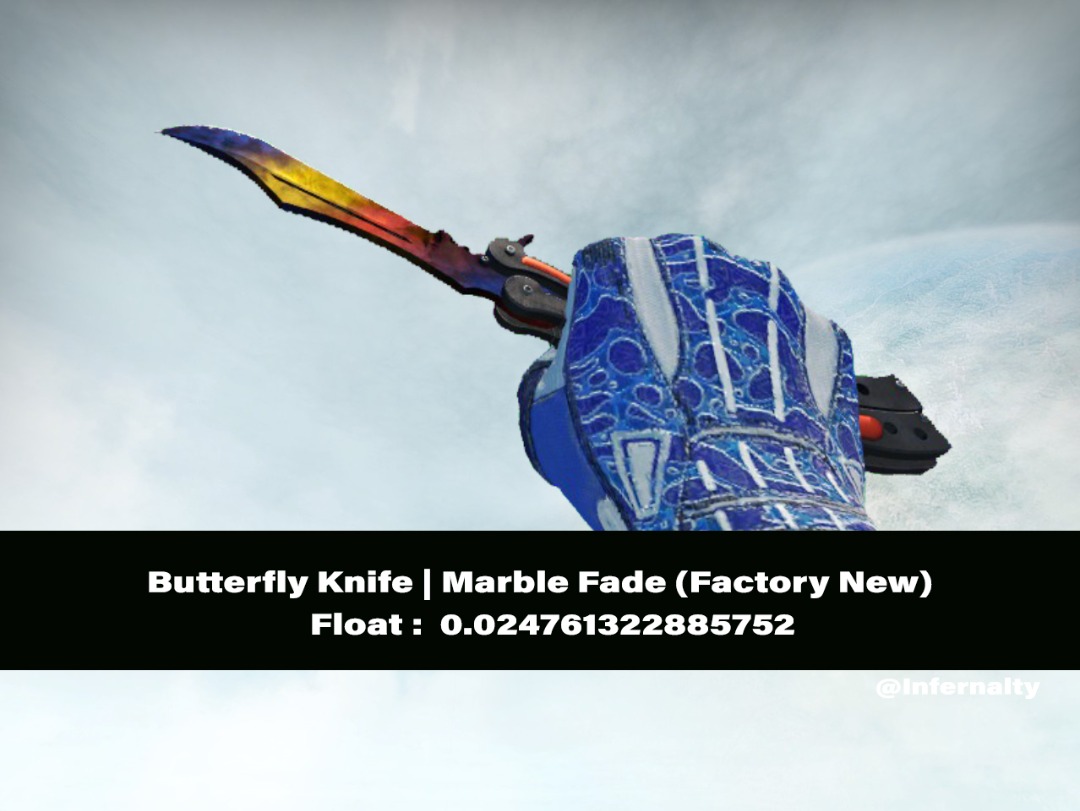Butterfly Knife Marble Fade FN CSGO SKINS KNIVES, Video Gaming, Gaming ...
