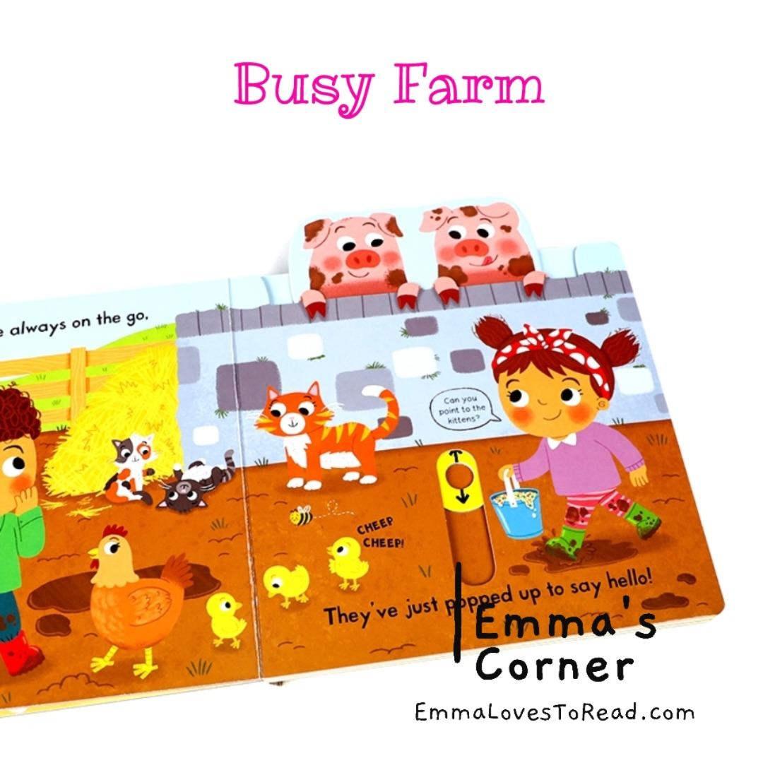Campbell Busy Book: Busy Farm Interactive Board Book, Hobbies & Toys ...