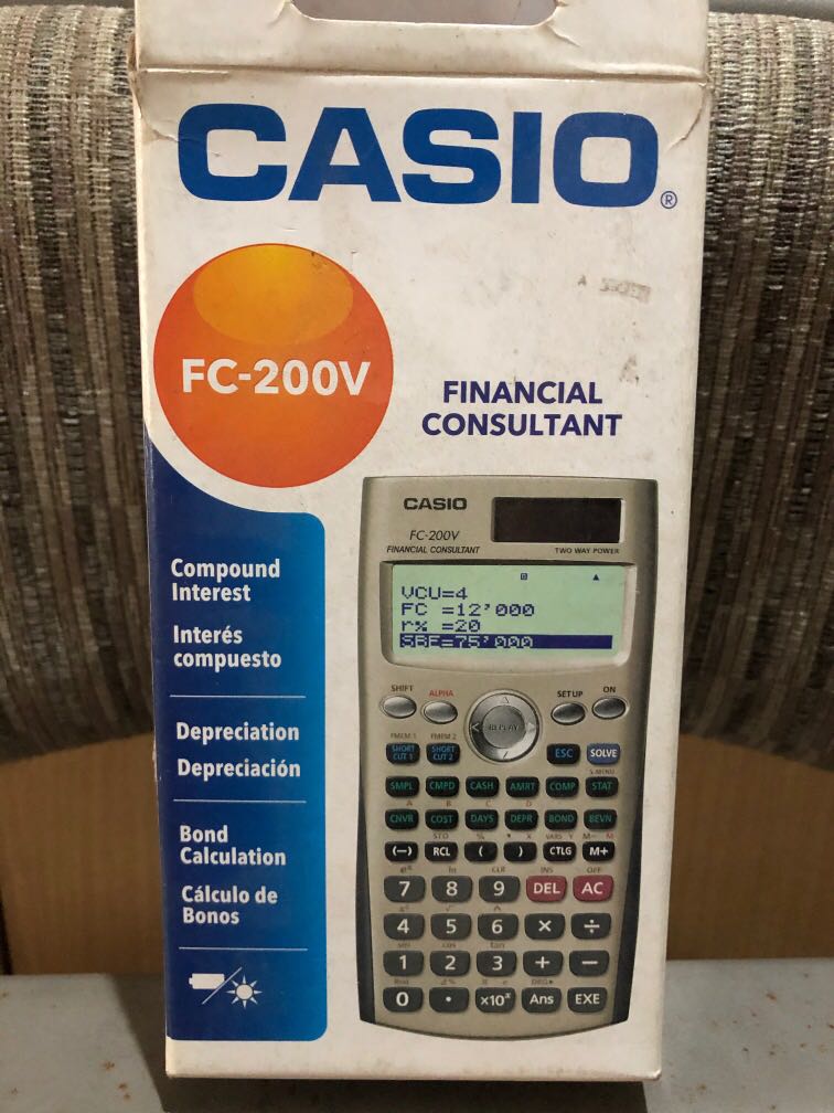 Casio FC-200V financial consultant calculator, Computers & Tech, Office ...