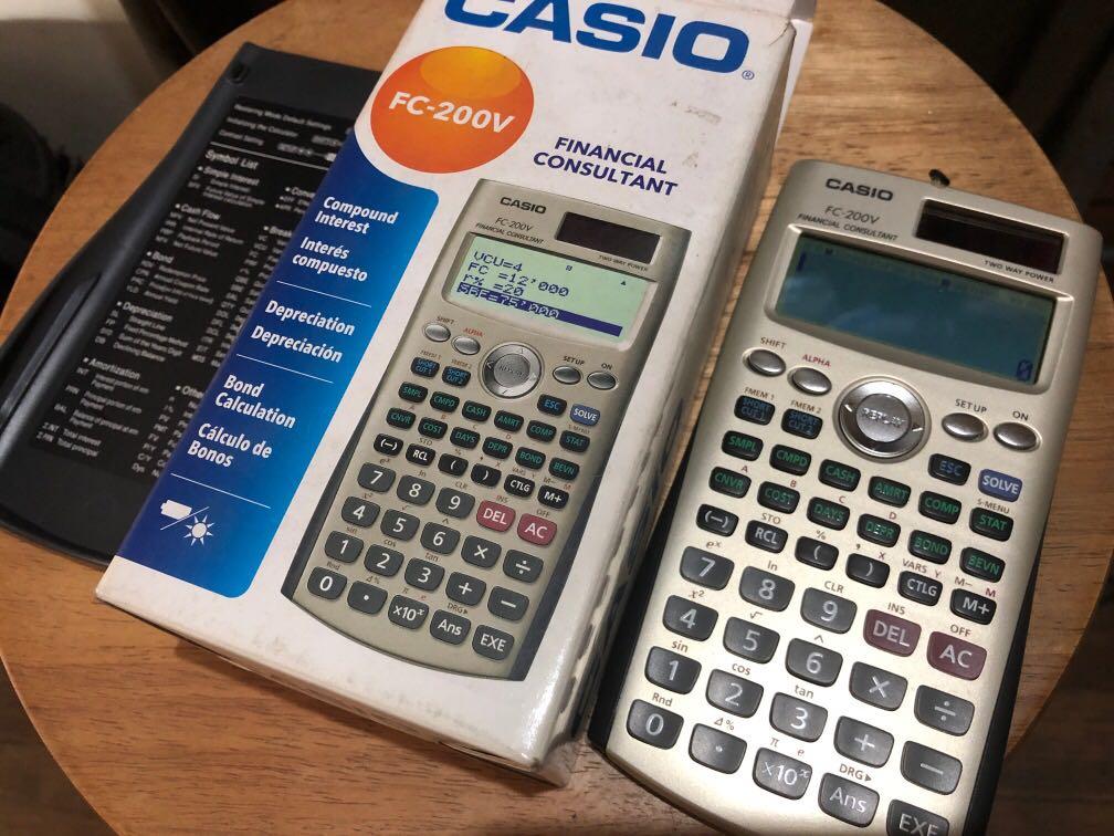 Casio FC-200V financial consultant calculator, Computers & Tech, Office ...
