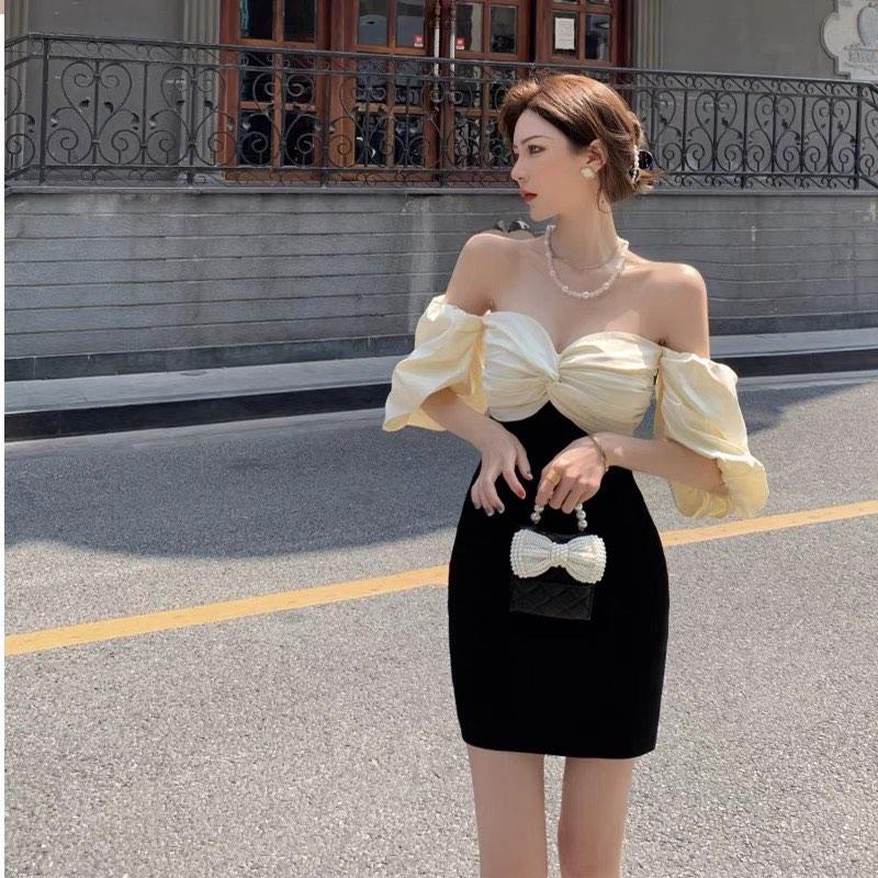 Classy Puffed off shoulders, Women's Fashion, Dresses & Sets, Dresses ...
