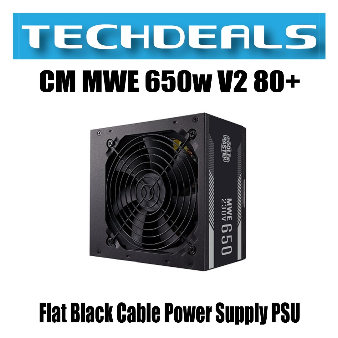 CM MWE 650w V2 80+ Flat Black Cable Power Supply PSU, Computers & Tech ...