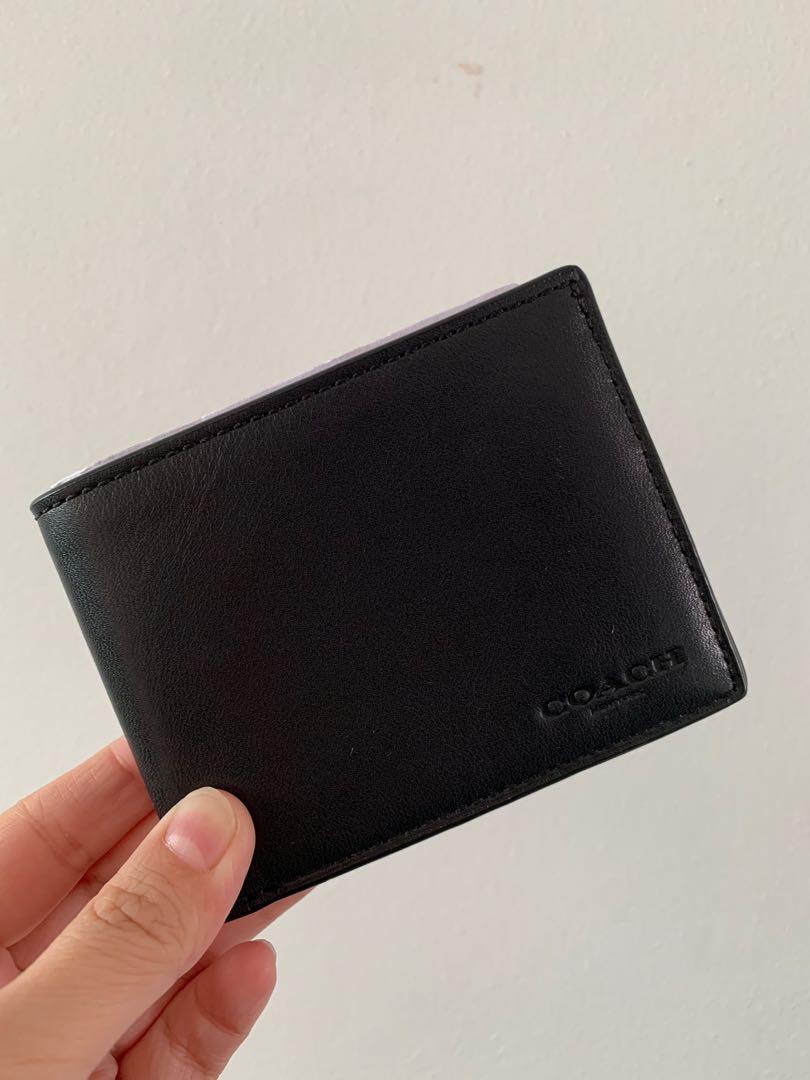 Coach Sport Calf Slim Billfold ID Wallet, Men's Fashion, Watches ...