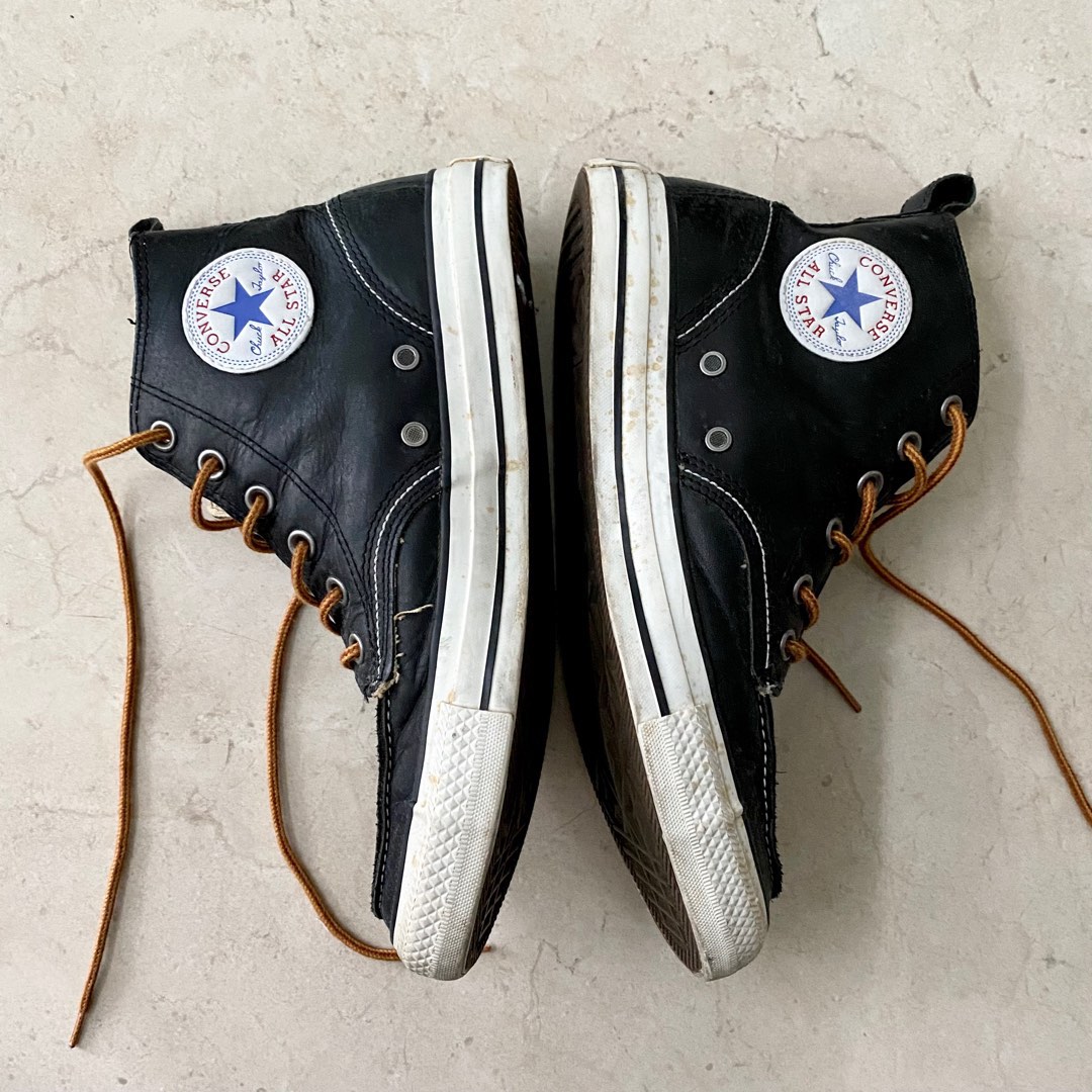 Converse Chuck Taylor Classic Hi Tops Mens Leather Boots, Men's Fashion ...