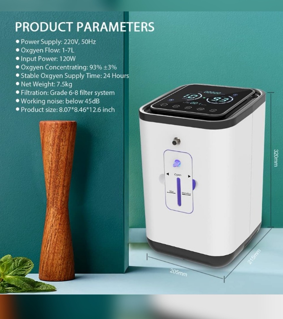 Creliver Home Portable Oxygen Concentrator 1-7L per min (LPM) Model ...