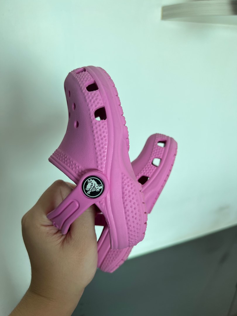 Crocs kids classic clog Taffy Pink C7, Babies & Kids, Babies & Kids ...