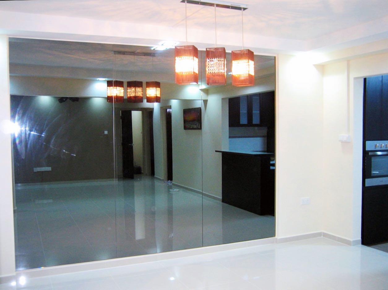 Custom Grey Tinted Wall Mirror (Comes with Installation), Furniture ...