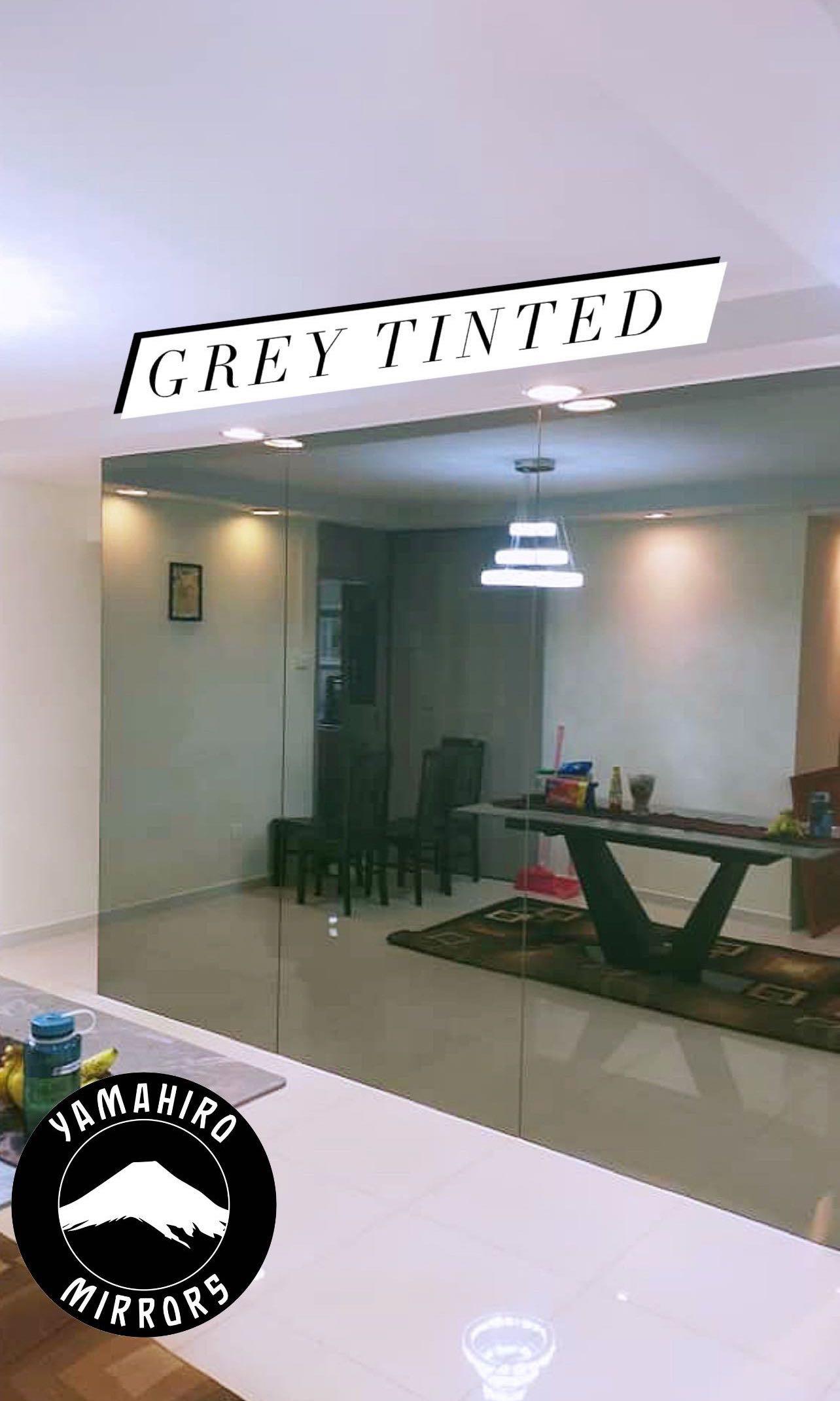 Custom Grey Tinted Wall Mirror (Comes with Installation), Furniture ...