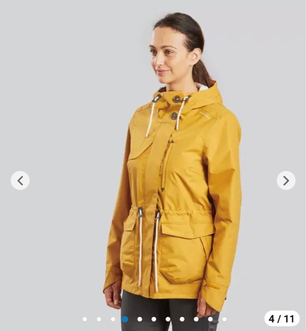 Decathlon women's waterpoof jacket - NH550 - Yellow, Women's Fashion ...