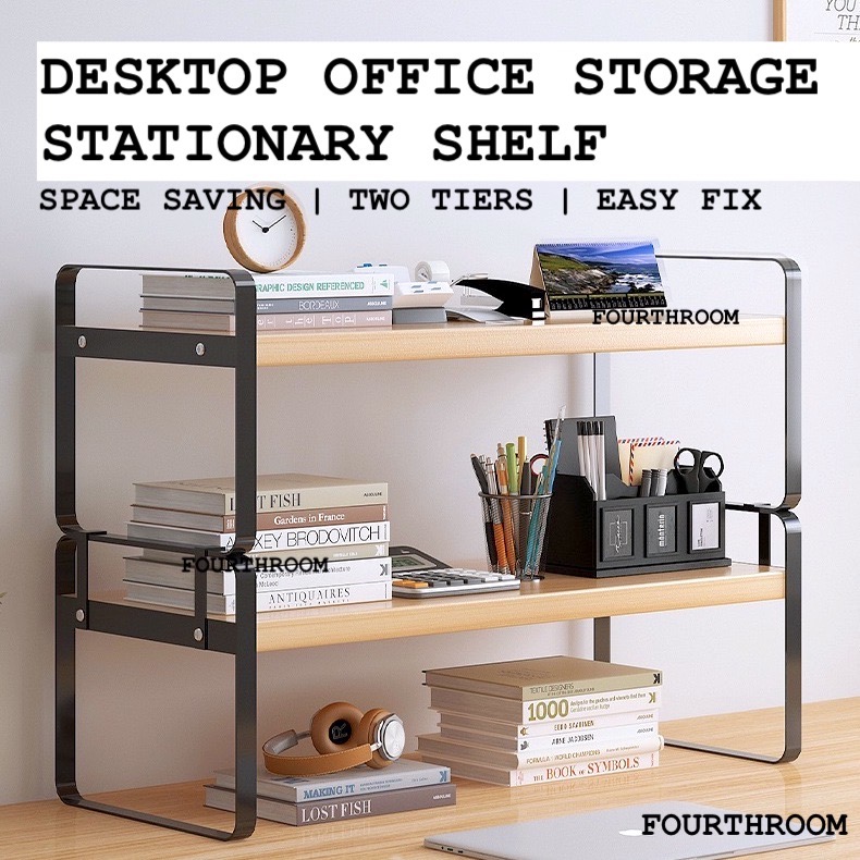 Desktop Office Organiser Stationary Shelf Book Shelf, Furniture & Home ...