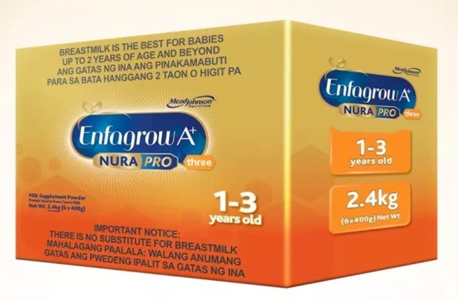 ENFAGROW NURA PRO THREE 1-3 YEARS OLD 2.4KG, Babies & Kids, Nursing ...