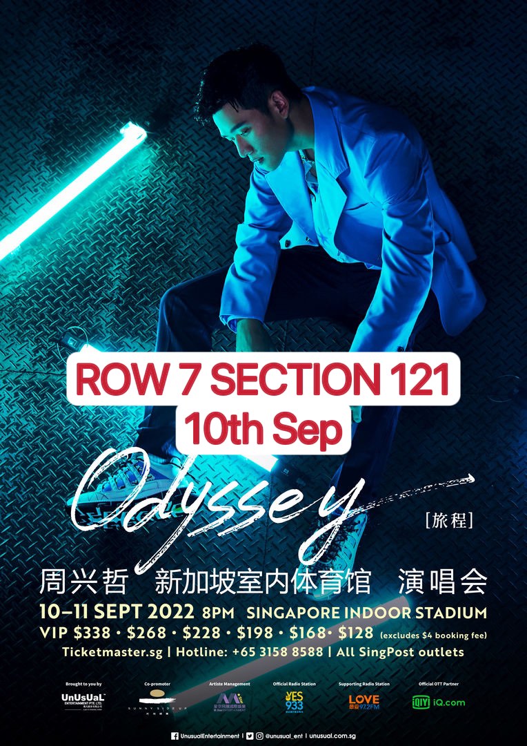 Eric Chou ROW 7* VIP concert ticket, Tickets & Vouchers, Event Tickets ...