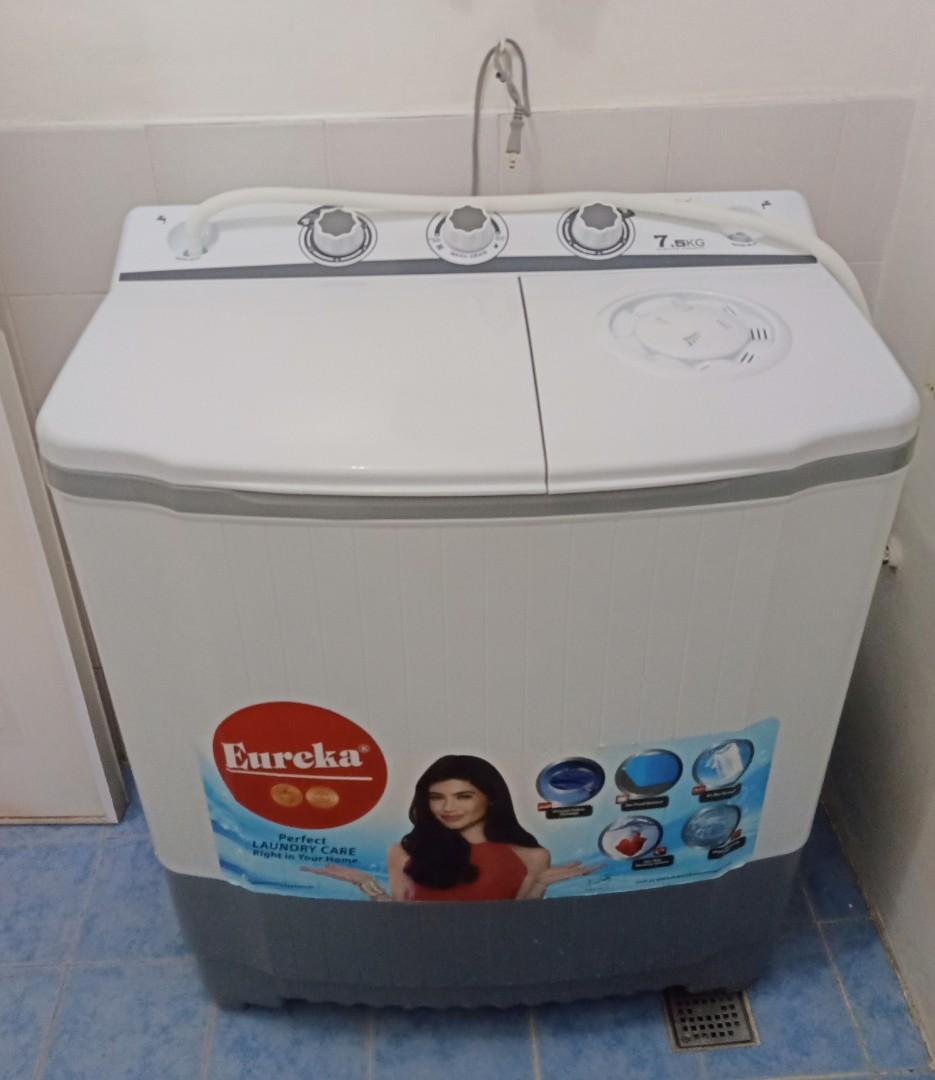 EUREKA WASHING MACHINE 7.5 TWIN TUB EWM 750D ELITE, TV & Home ...