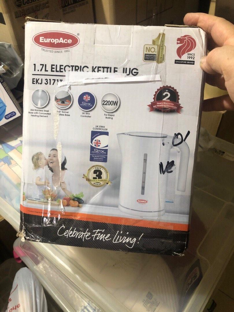 EuropAce 1.7L electric kettle, TV & Home Appliances, Kitchen Appliances ...