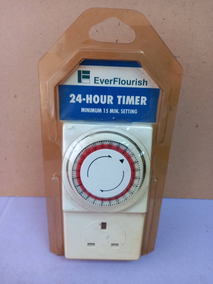 Everflourish 24-Hours Timer, 機械式電源定時器 24小時定時斷電設定, 電腦＆科技, 商務用科技產品 ...