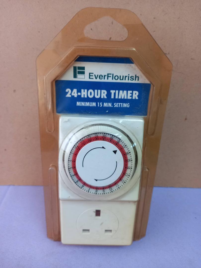 Everflourish 24-Hours Timer, 機械式電源定時器 24小時定時斷電設定, 電腦＆科技, 商務用科技產品 ...