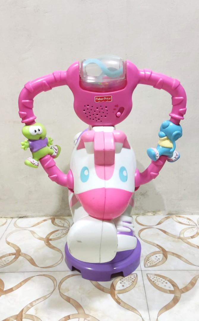 Fisher-Price Go Baby Go! Bounce & Spin Zebra Pink, Hobbies & Toys, Toys ...