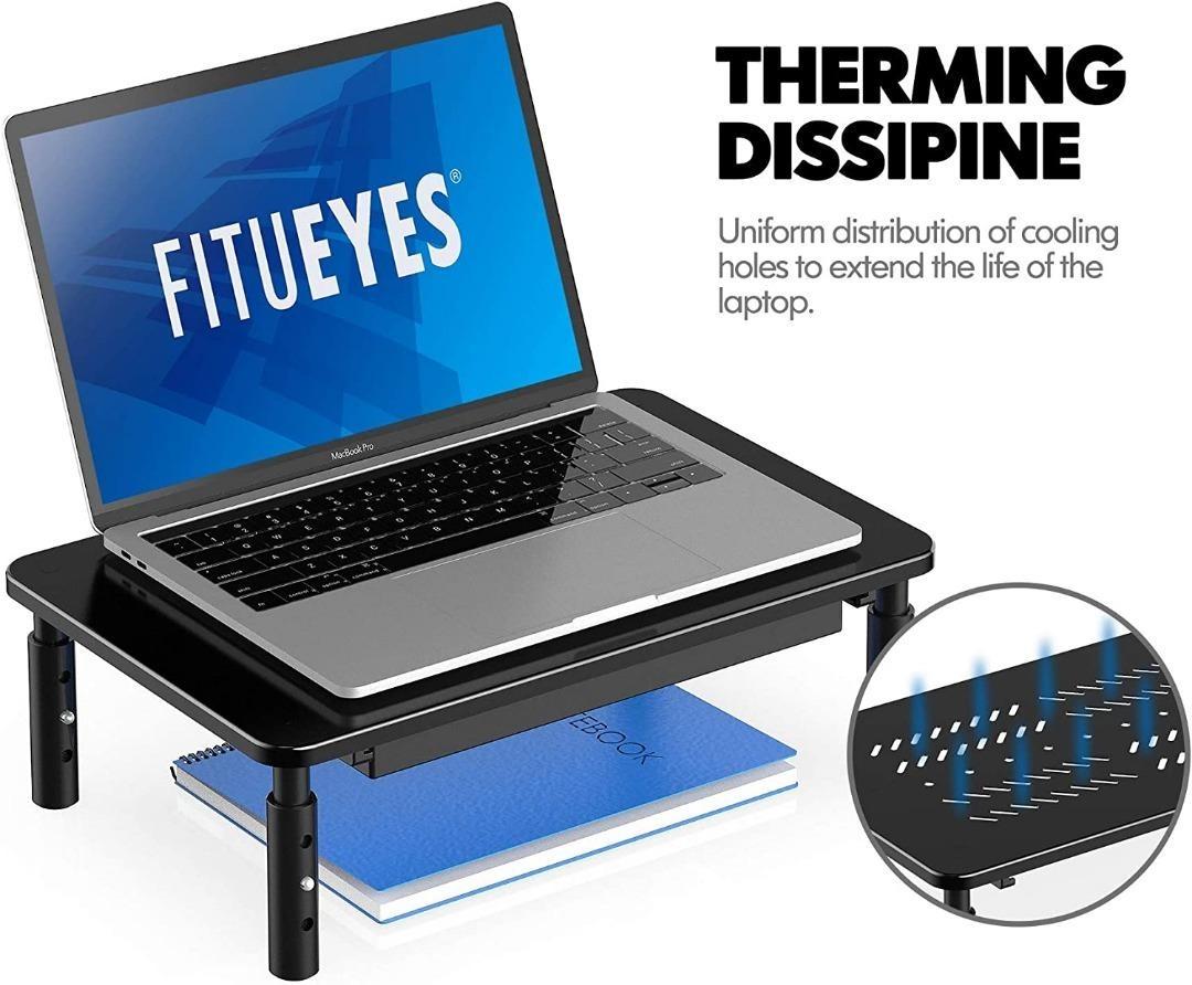 FITUEYES Monitor Stand with Drawer - Adjustable Computer Monitor Riser ...