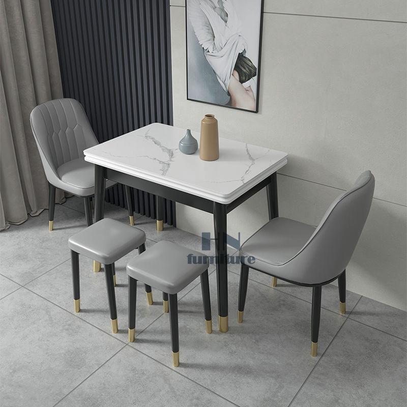 Folding rock plate retractable functional dining table, Furniture ...