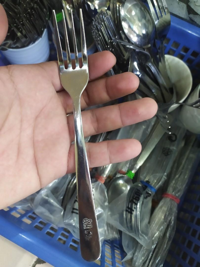 Fork and spoon/kutsara tinidor makapal, Furniture & Home Living ...