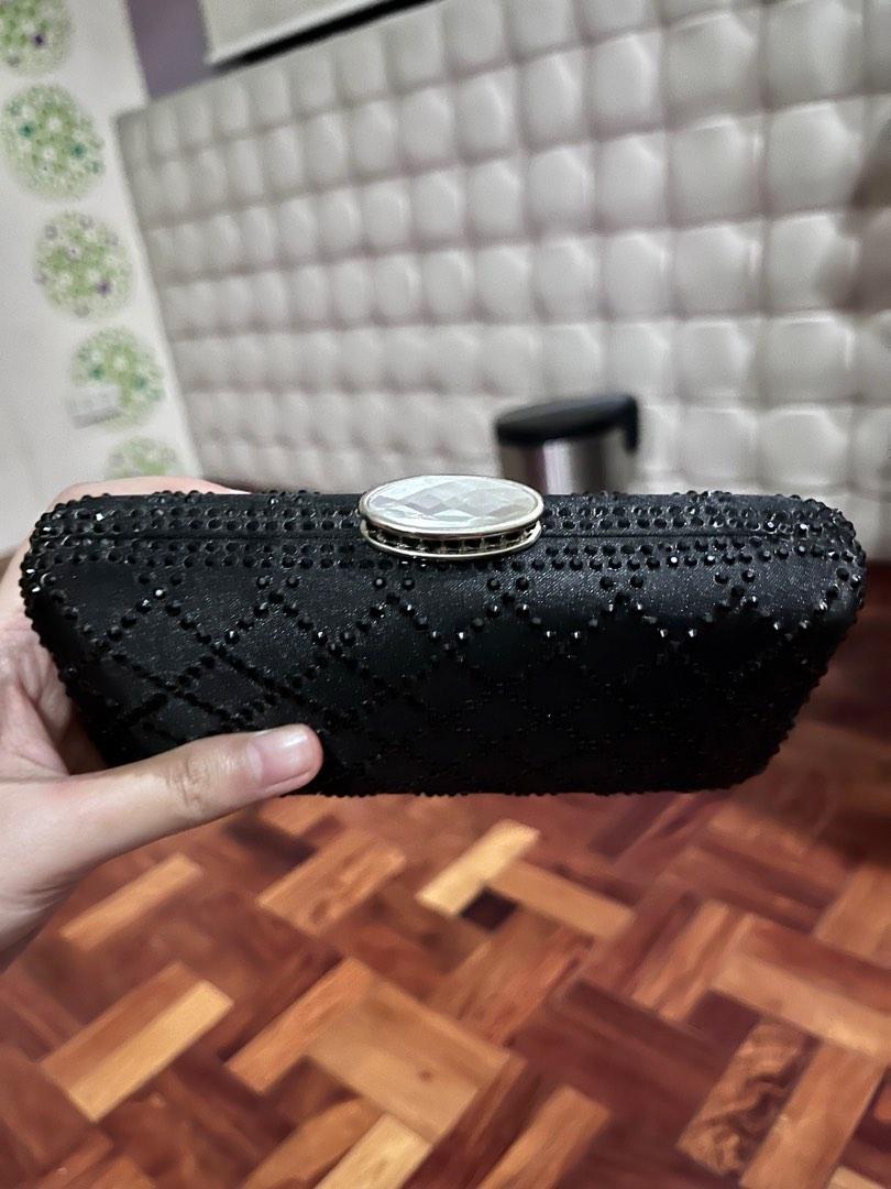 Formal clutch bag with metal sling, Women's Fashion, Bags & Wallets ...