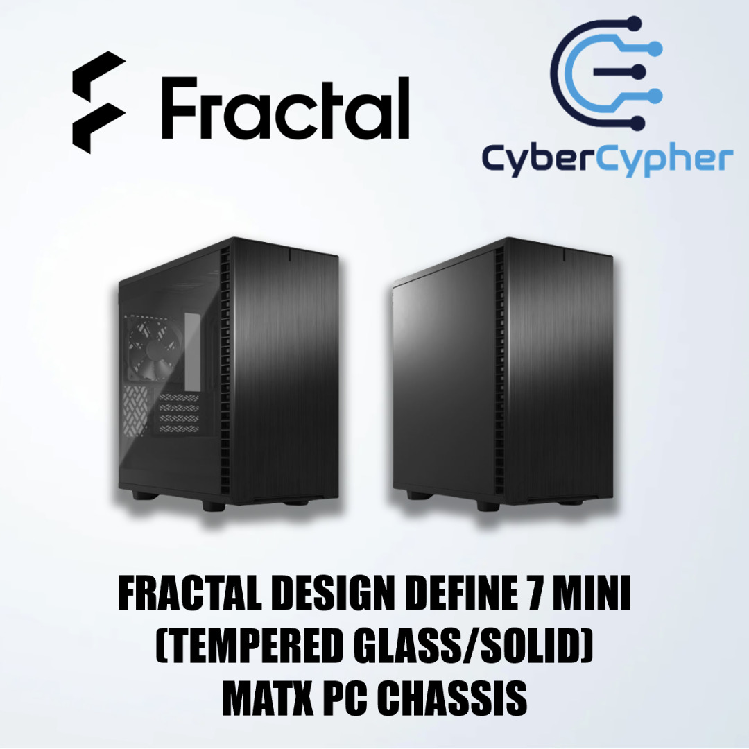 Fractal Design Define 7 Mini (Tempered Glass/Solid) mATX PC Chassis ...