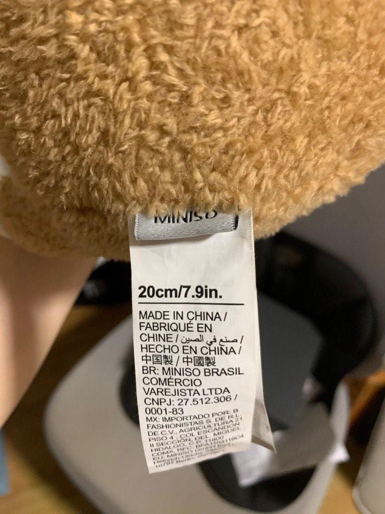 Free Miniso Bear Soft Toy Plushie, Hobbies & Toys, Toys & Games on ...