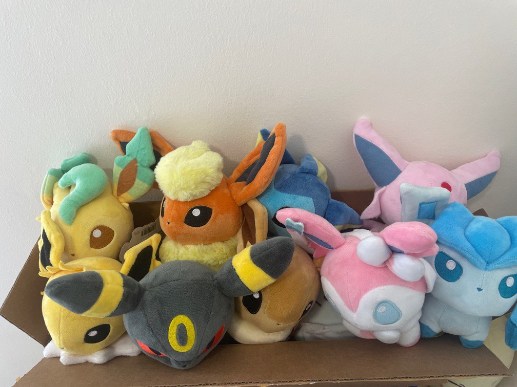 Full Pokedoll eevee pokemon set poke doll plush doll toy sentosa ...