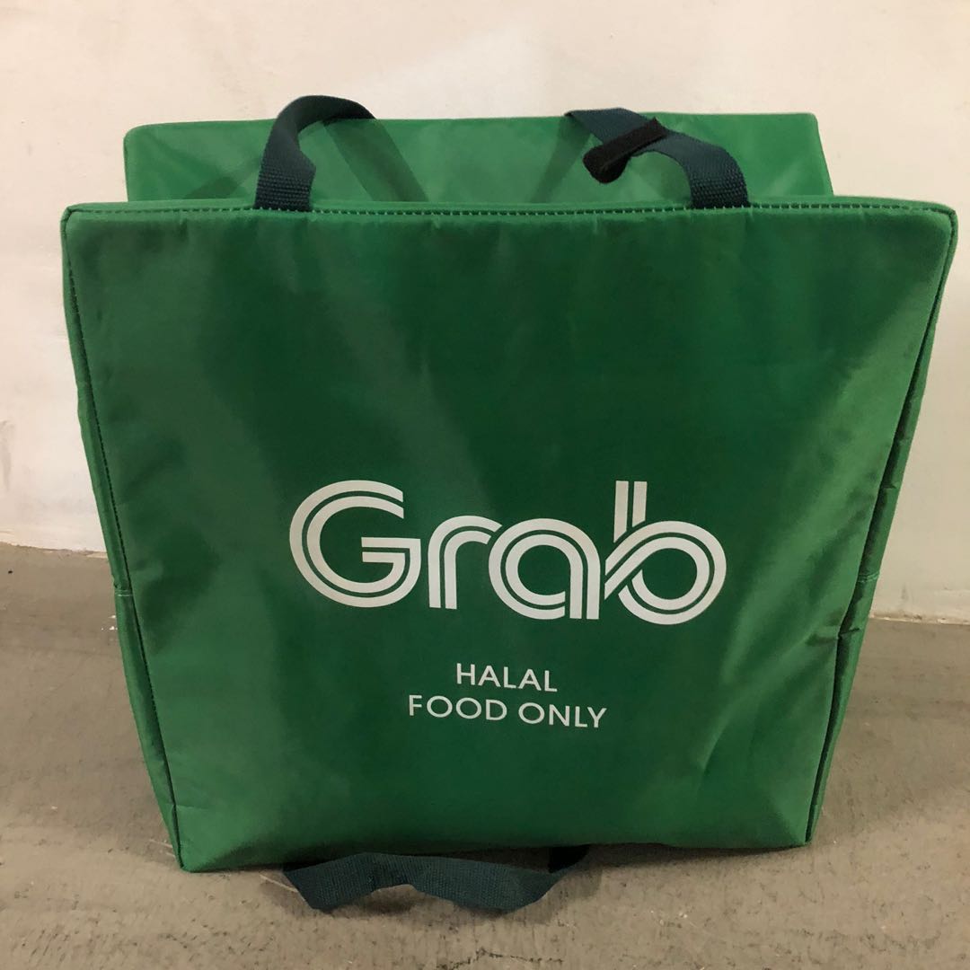 Grab Thermal Bag Halal food only, Motorcycles, Motorcycle Accessories ...