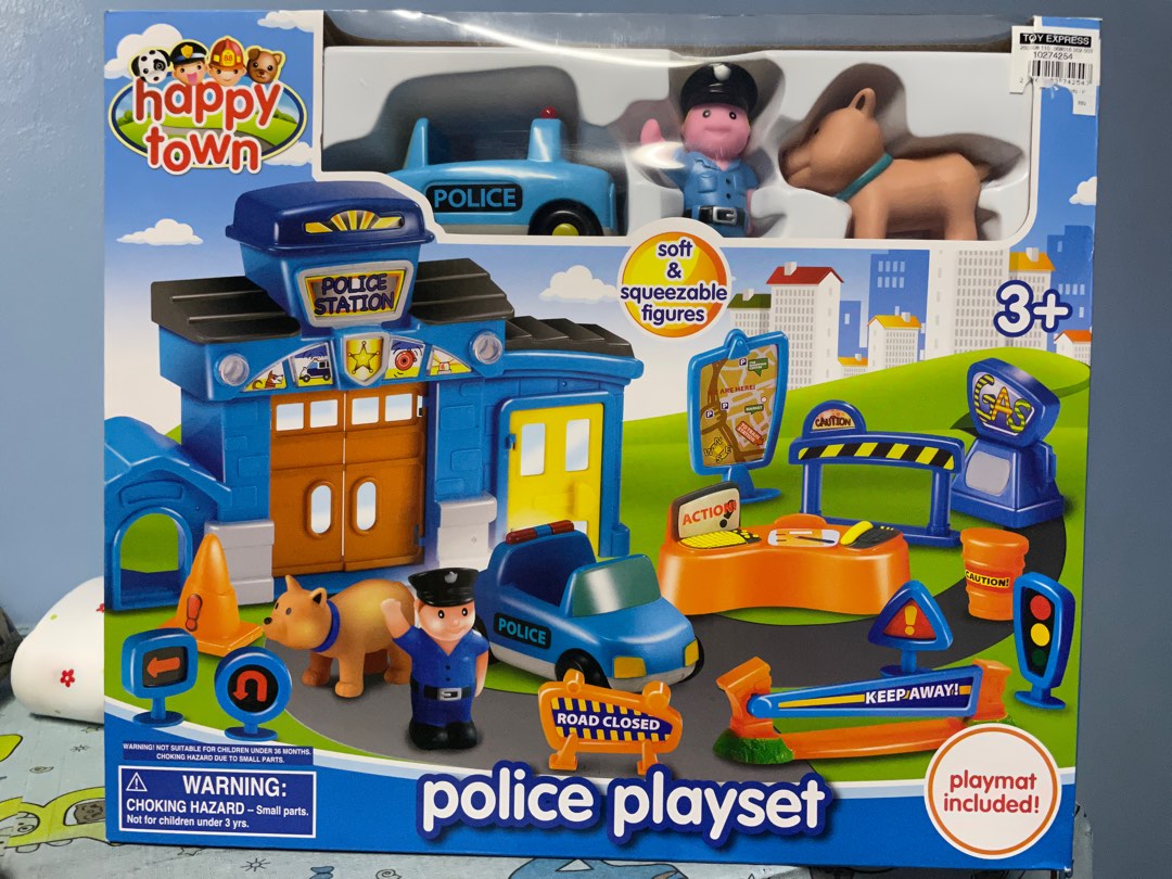 Happy town police playset, Hobbies & Toys, Toys & Games on Carousell