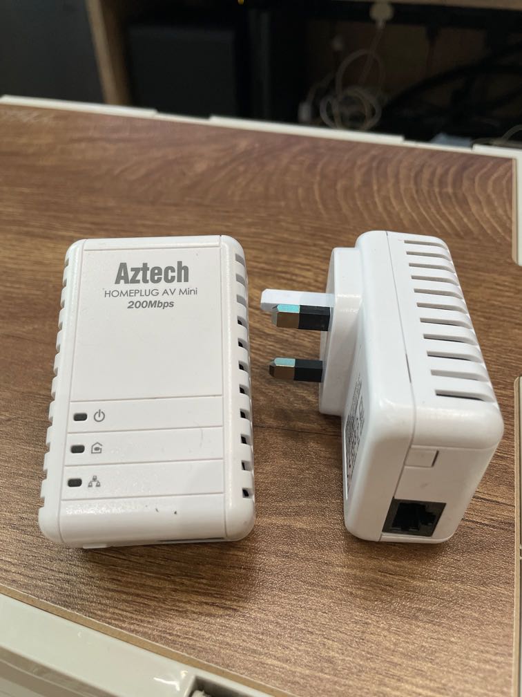 Homeplug lan線 extender Aztech 200mb, 電腦＆科技, 電腦周邊及配件, Wifi及上網相關產品 on ...