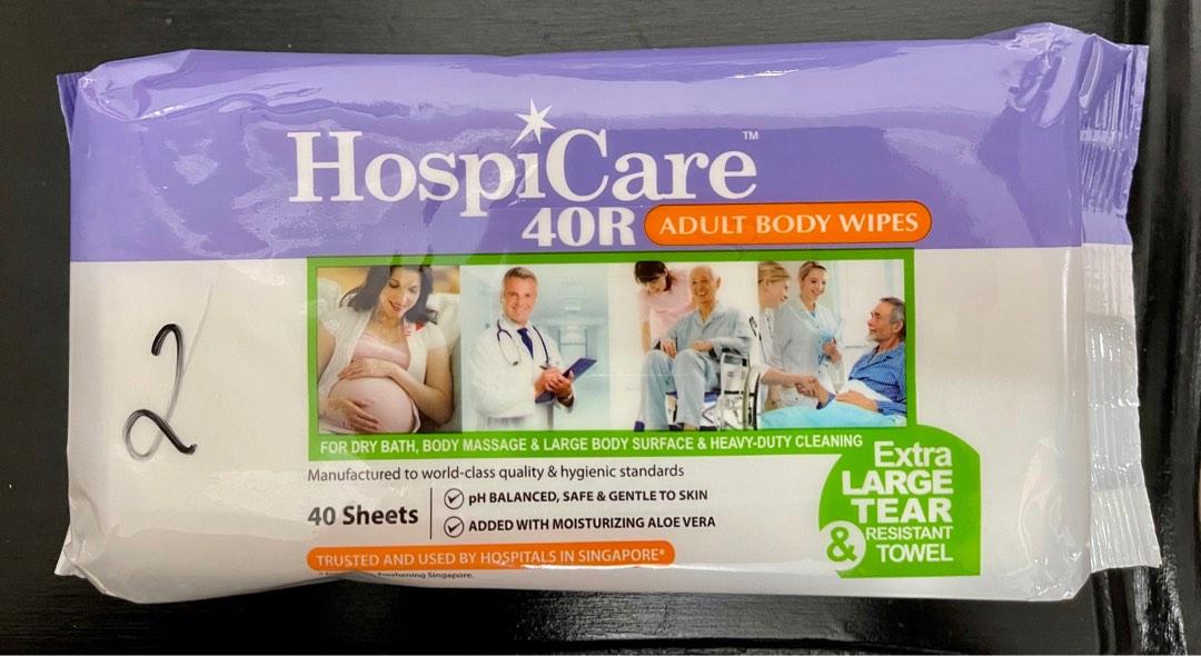 HOSPICARE 40R ADULT BODY WIPES - 40 SHEETS PER PACKET, Health ...