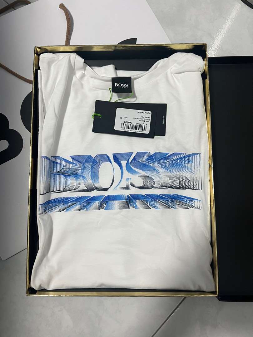 Hugo Boss White T-Shirt, Men's Fashion, Tops & Sets, Tshirts & Polo ...