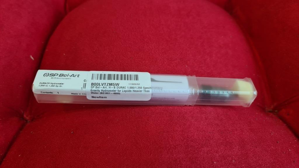 Hydrometer, Specific Gravity Hydrometer, Plain Form Hydrometer, 1.000 ...