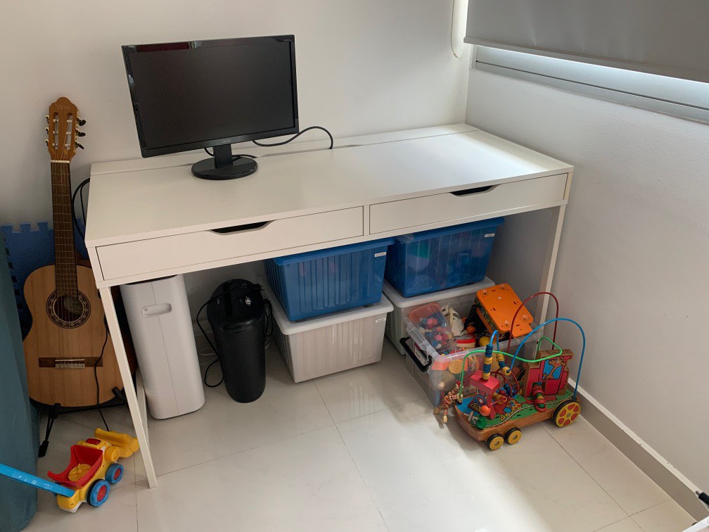 Ikea Alex study table 132x58cm, Furniture & Home Living, Furniture ...
