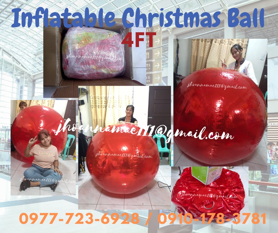 Inflatable Christmas Ball 4ft all color are available, Furniture & Home ...