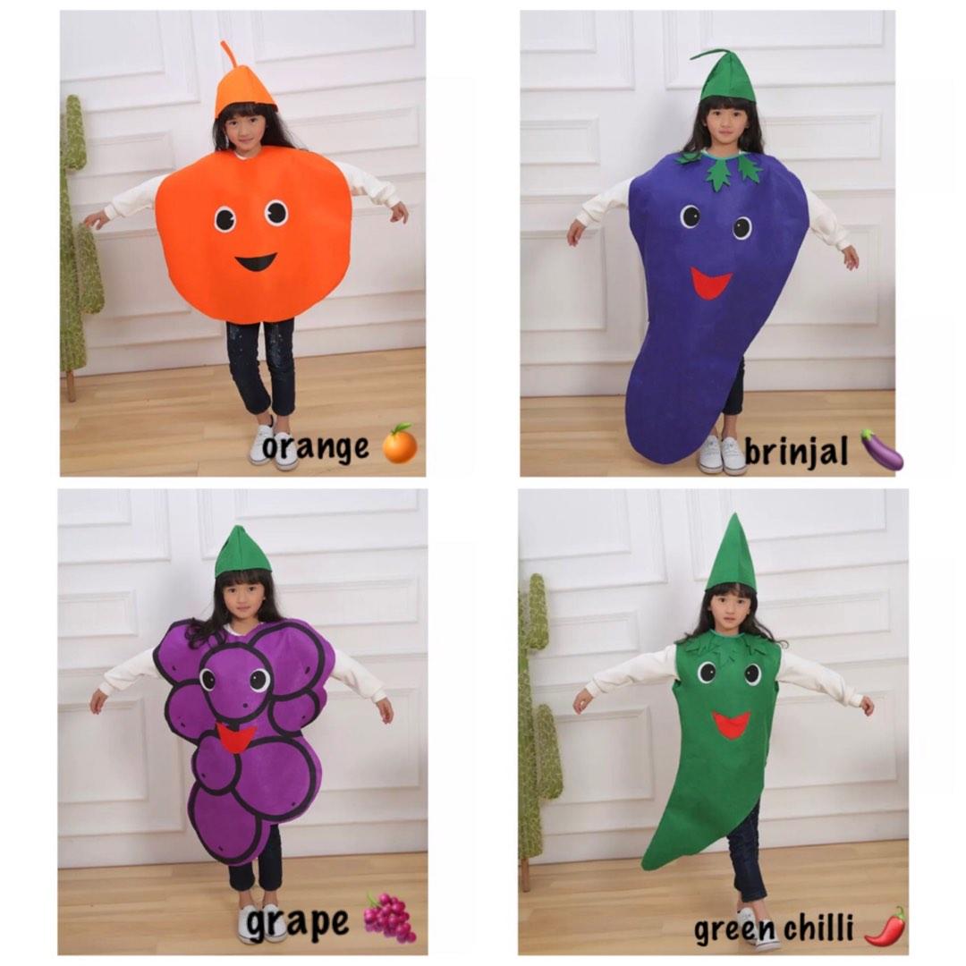 Kids fruits and vegetables party costumes Cosplay Halloween Children Roleplay, Hobbies & Toys ...