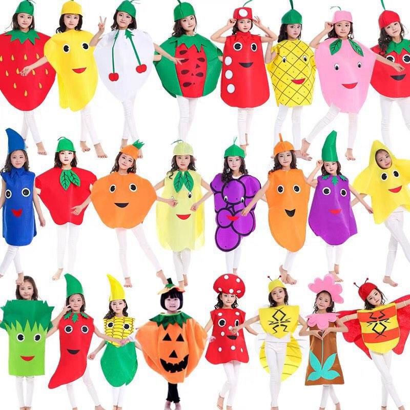 Kids fruits and vegetables party costumes Cosplay Halloween Children Roleplay, Hobbies & Toys ...