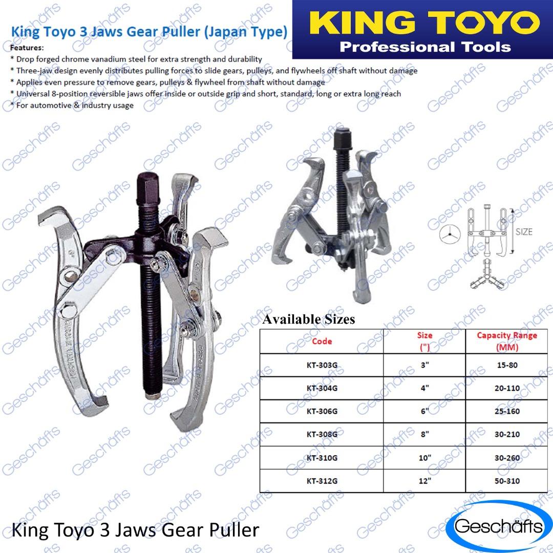 King Toyo 3 Jaws Gear Puller, Furniture & Home Living, Home Improvement & Organisation, Home ...