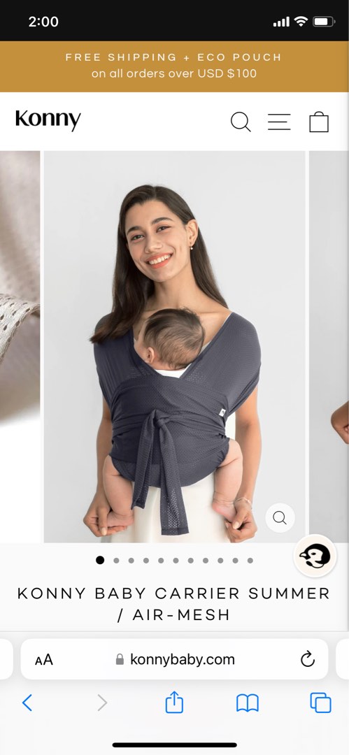 Konny medium airmesh carrier, Babies & Kids, Going Out, Carriers & Slings on Carousell