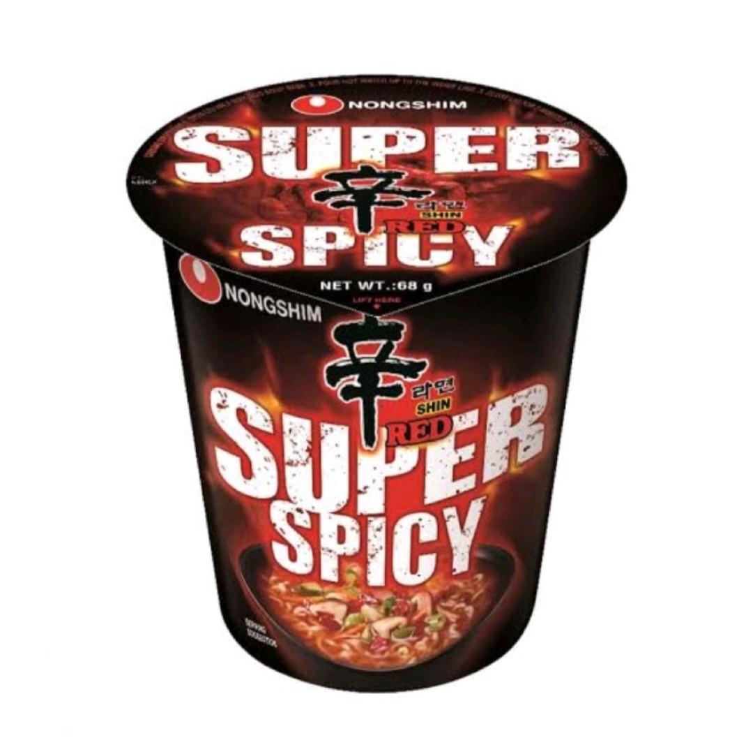 KOREAN NONGSHIM SHIN RED SUPER SPICY CUP, Food & Drinks, Packaged ...