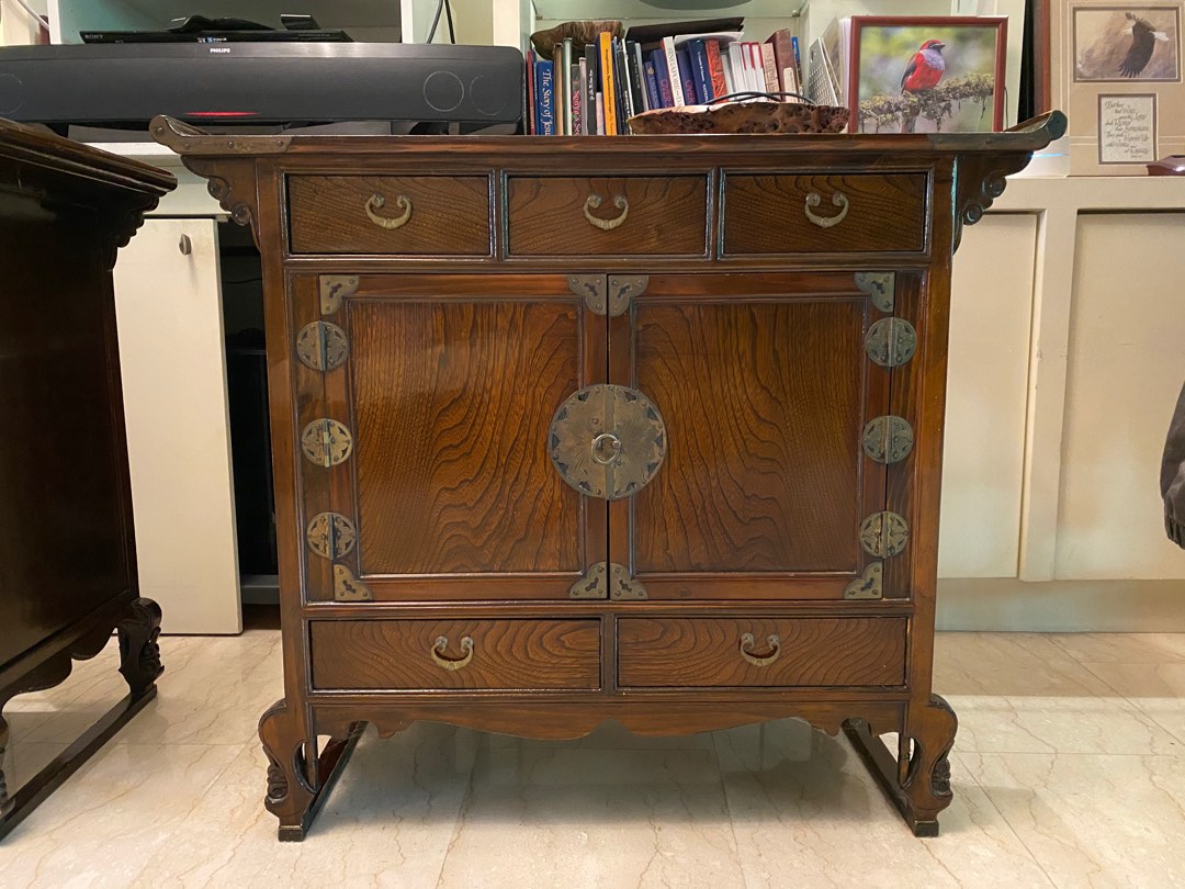 Korean Wooden Side Table / Console, Furniture & Home Living, Furniture ...